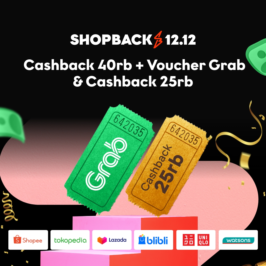 Selamat! Kamu bisa dapet Cashback 40rb + Voucher Grab & Cashback 25rb
